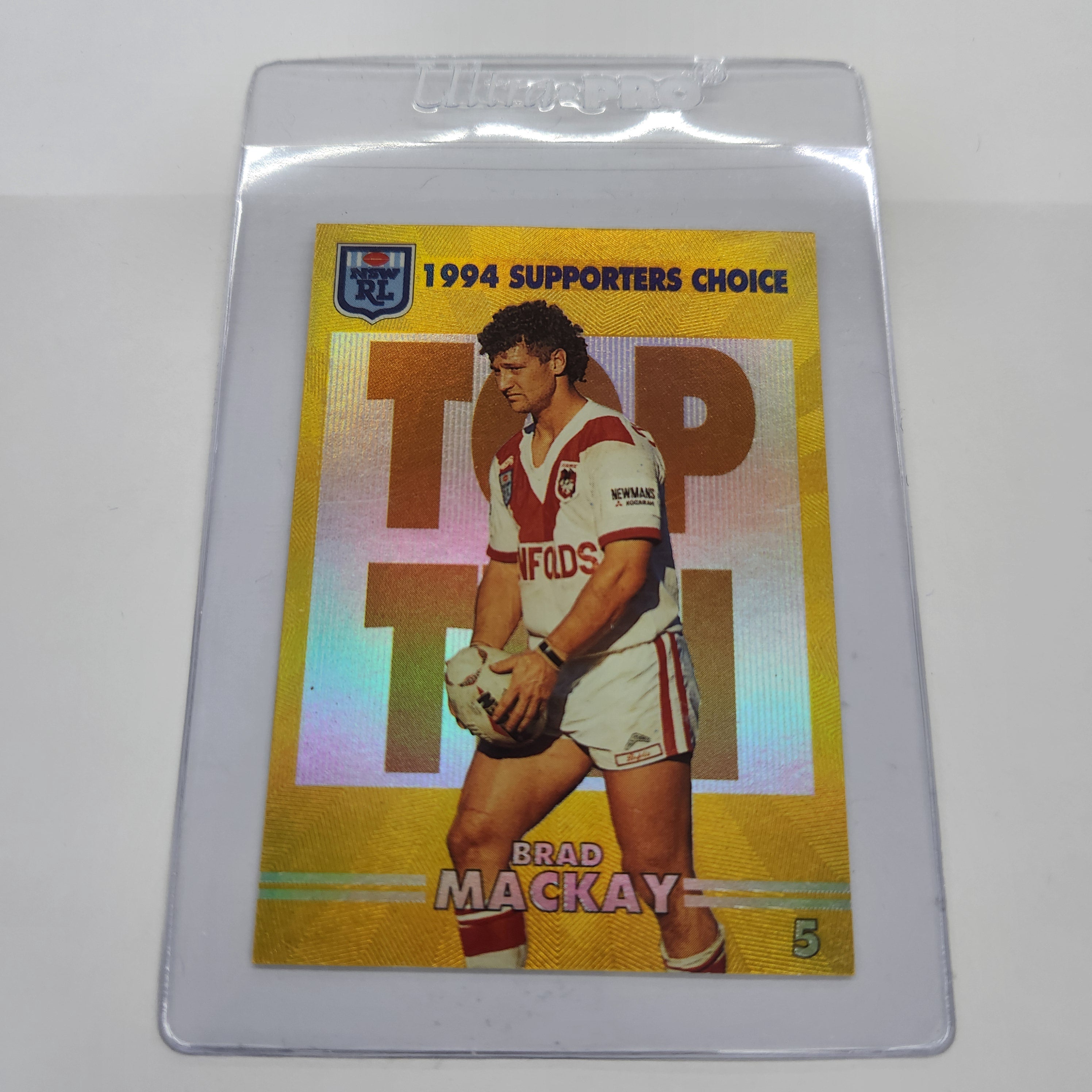NSWRL - 1994 Supporters Choice Top 10 Gold - Brad Mackay #5 – Relove Oxley - Vintage, Vinyl ...