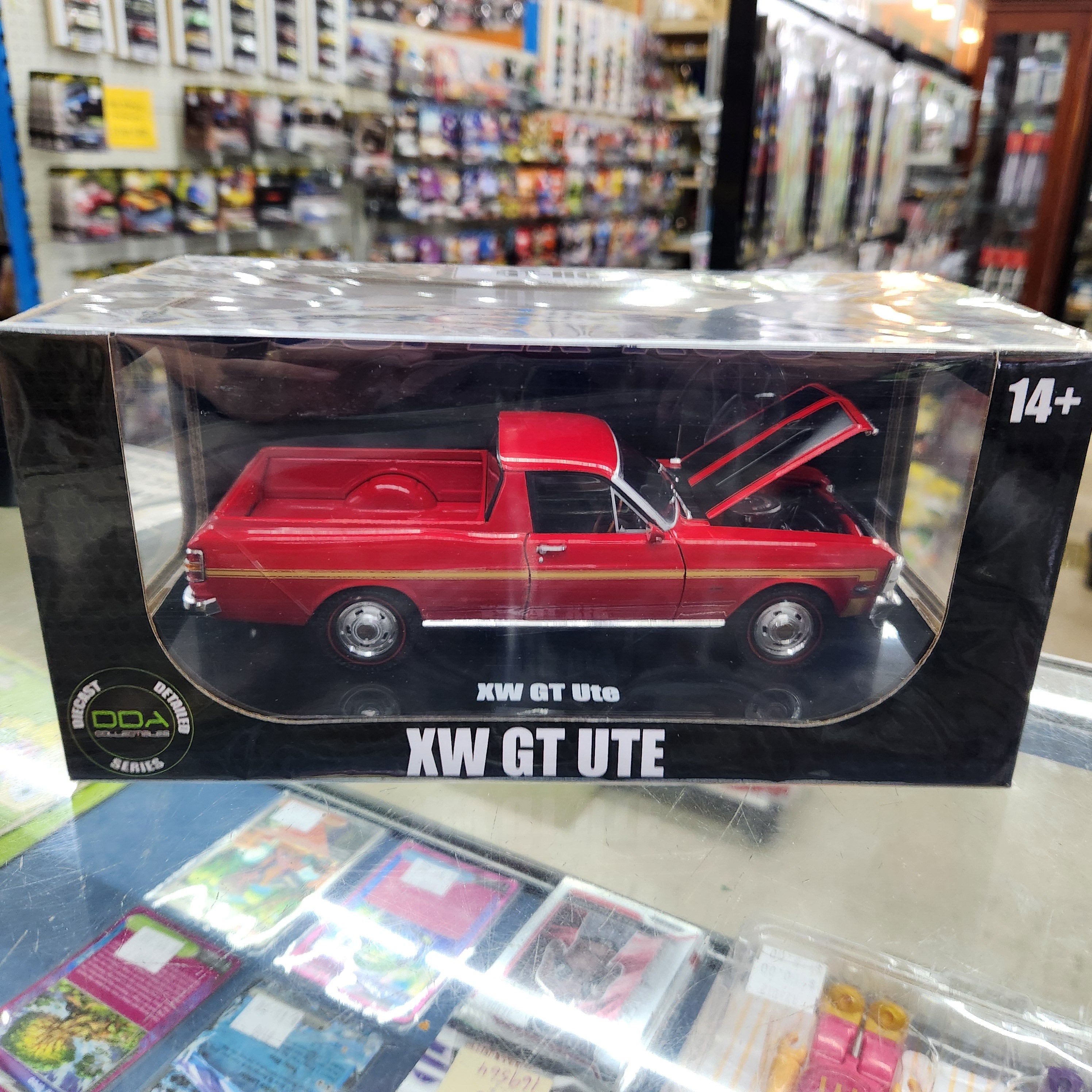 DDA - Ford XW GTHO Falcon Ute 351 T-Bar Auto (Red) - 1:24 Scale ...