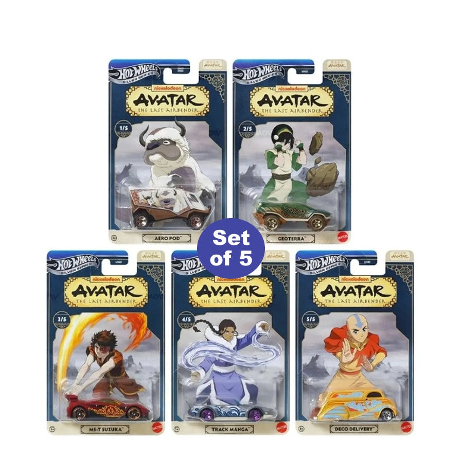 Hot Wheels Silver Series - 'Avatar: The Last Airbender' - Set of 5 ...