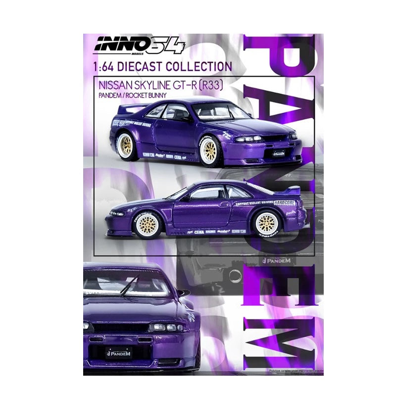 INNO64 - Nissan Skyline GT-R (R33) Pandem 'Rocket Bunny' (Purple) - 1 ...